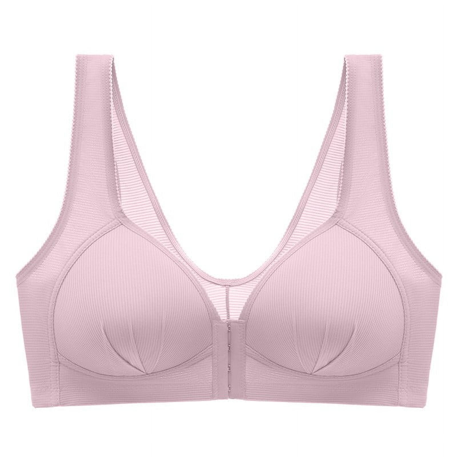 Bras for Women Wireless Zip Front Closure Support Bras for Women Plus ...