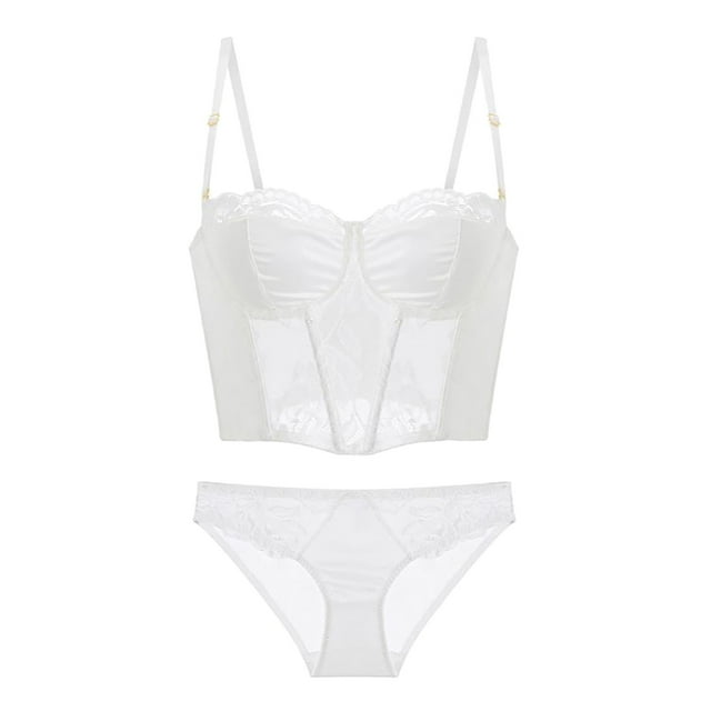 Bras for Women Women Thin Cup Lace Colorblock Bra Set Shaped Push Up ...