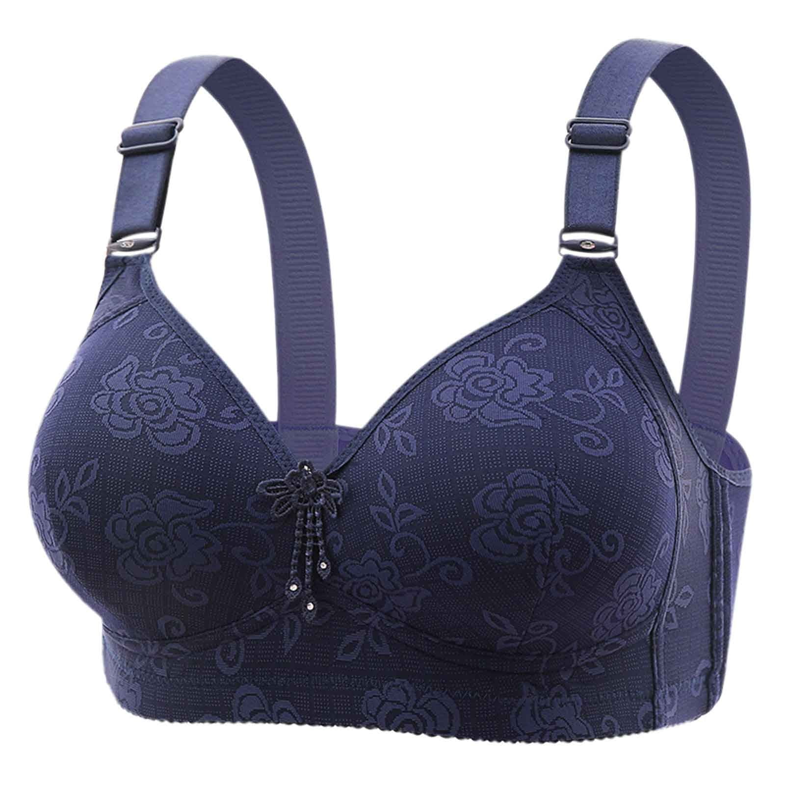 Bras for Women,Women's New Large Jacquard Thin Cup Three No Steel Ring ...