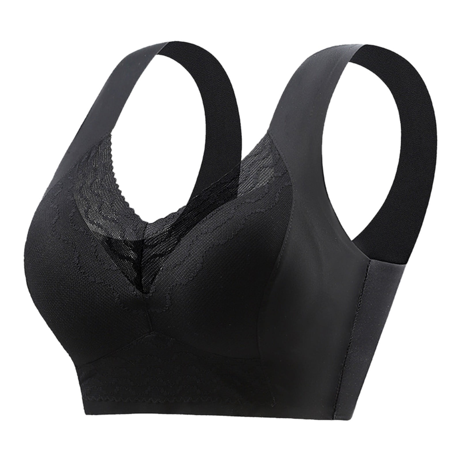 Bras for Women's Front Side Buckle Lace Edge Without Steel Ring ...