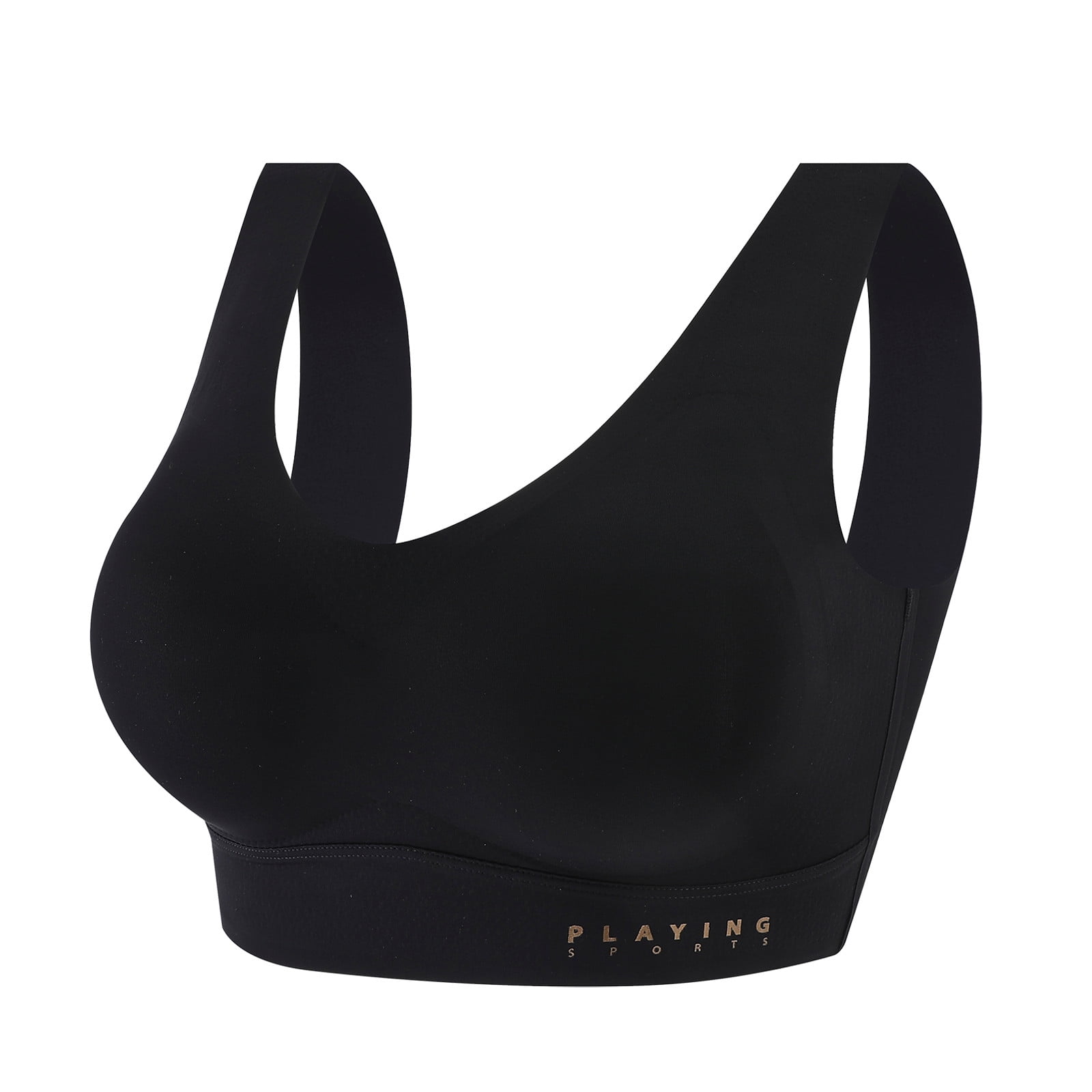 Bras for Women's Trackless Underwire Vest Ice Silk Back Sports Sleep ...