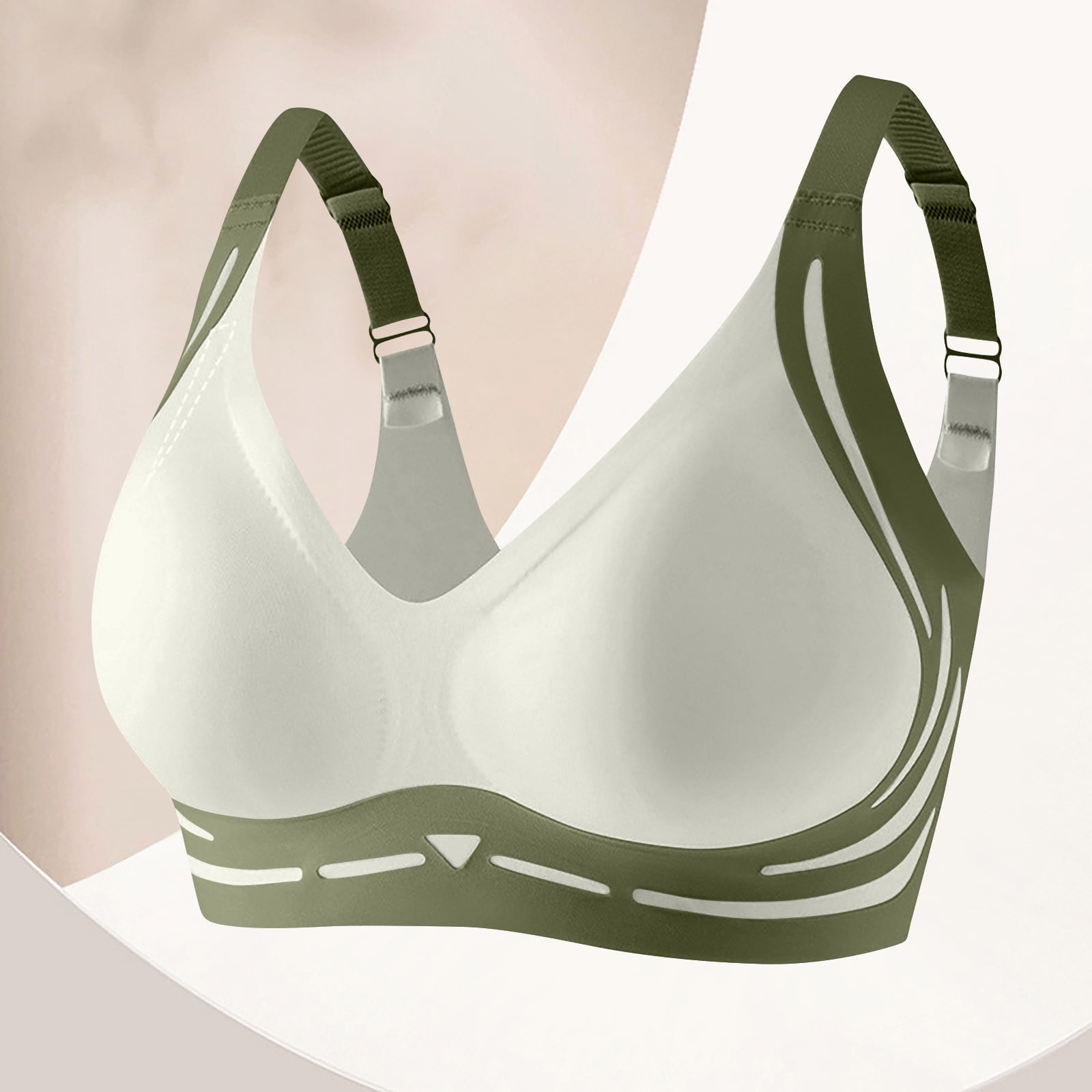 Bras underwear Womens Full Coverage Padded Bra Wireless Bras Seamless ...