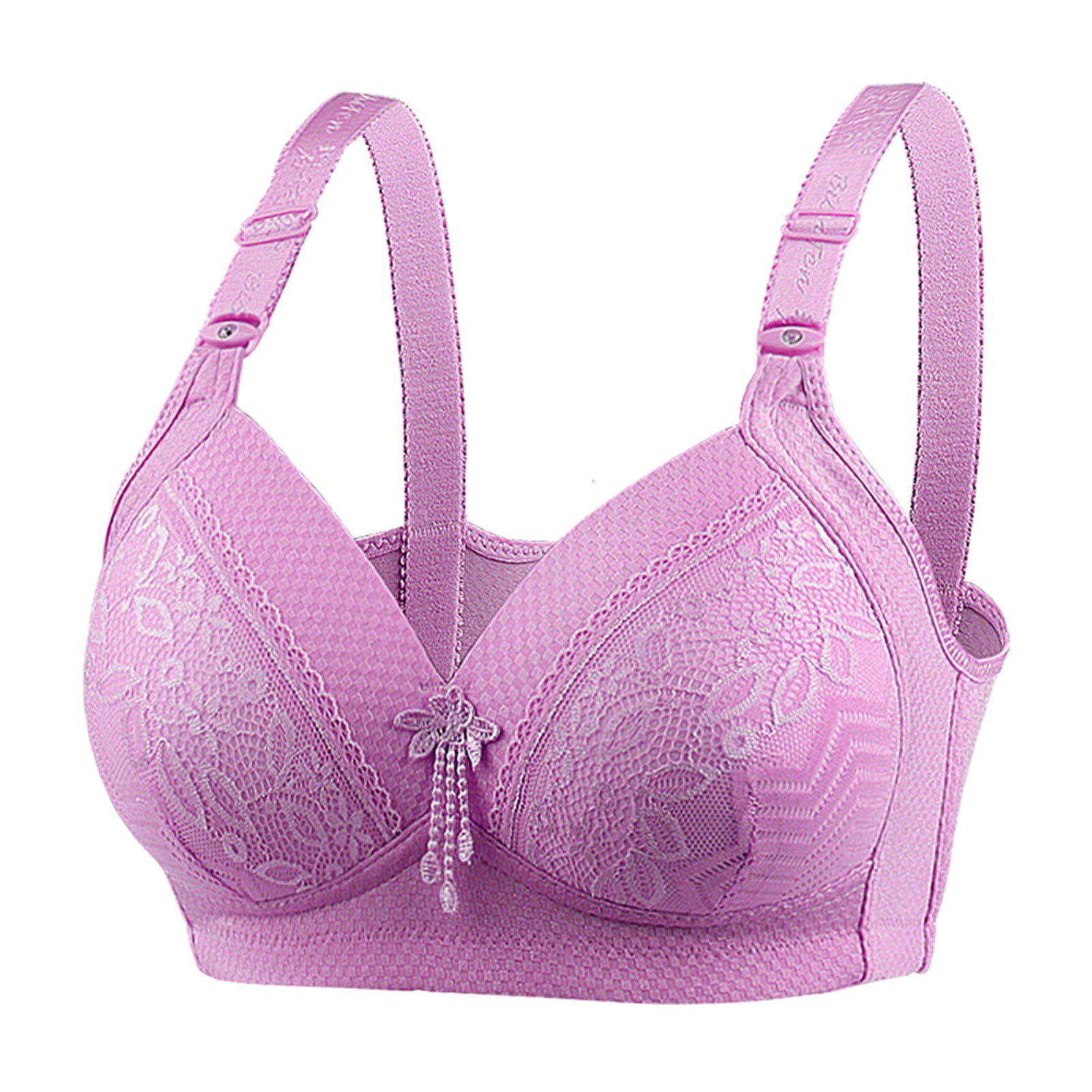 Bras with No Padding New Middle Aged and Elderly Bras Wirefree Large ...