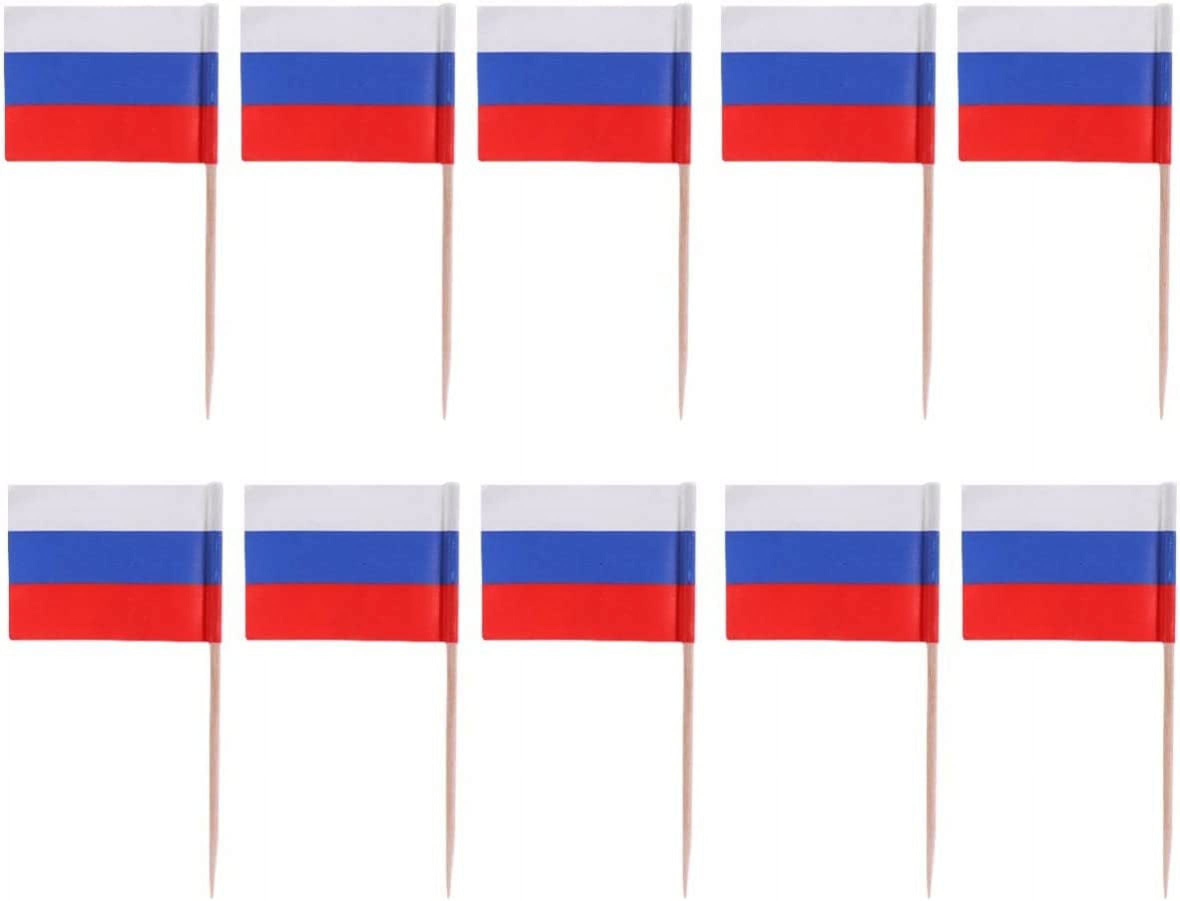 Brasil Flag 100pcs Small Russia Flags on Stick Small Russian Toothpick ...