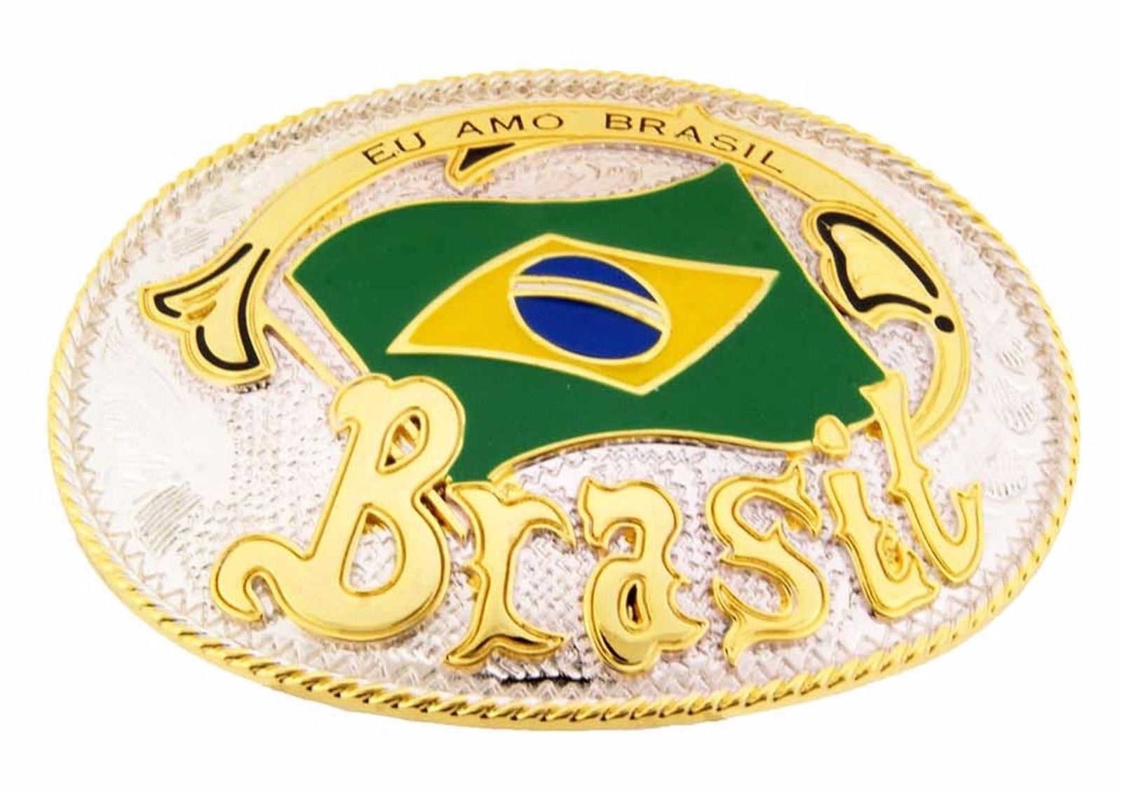 Brasil country Brazil Flag Belt Buckle Metal Soccer World Champion ...