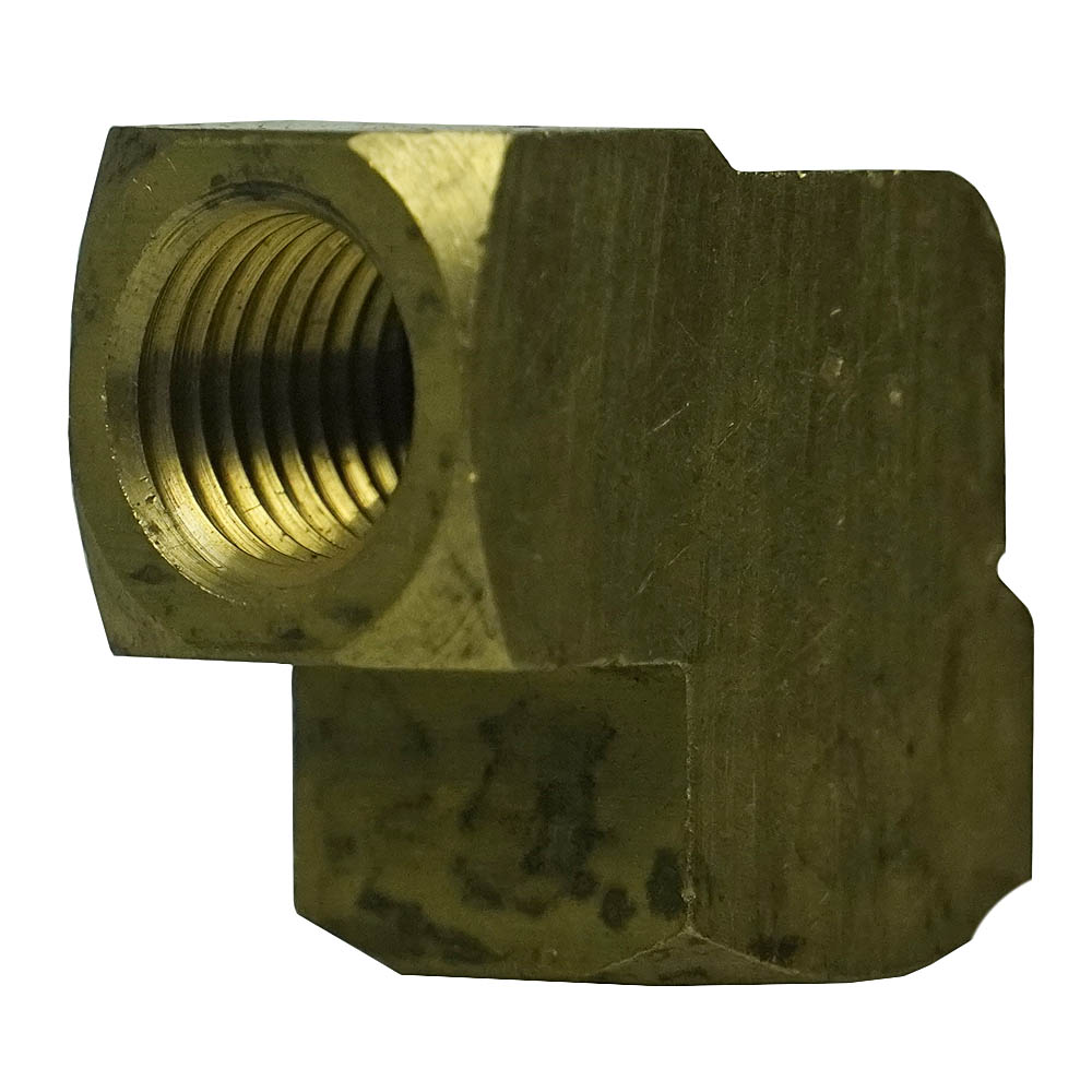 Brass 1/4" Female National Pipe Thread Female Barstock 90 Degree Elbow ...