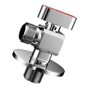 THEWORKS® Quarter-Turn Dual Outlet Stop Valve, 5/8" O.D. Inlet x 3/8" O ...