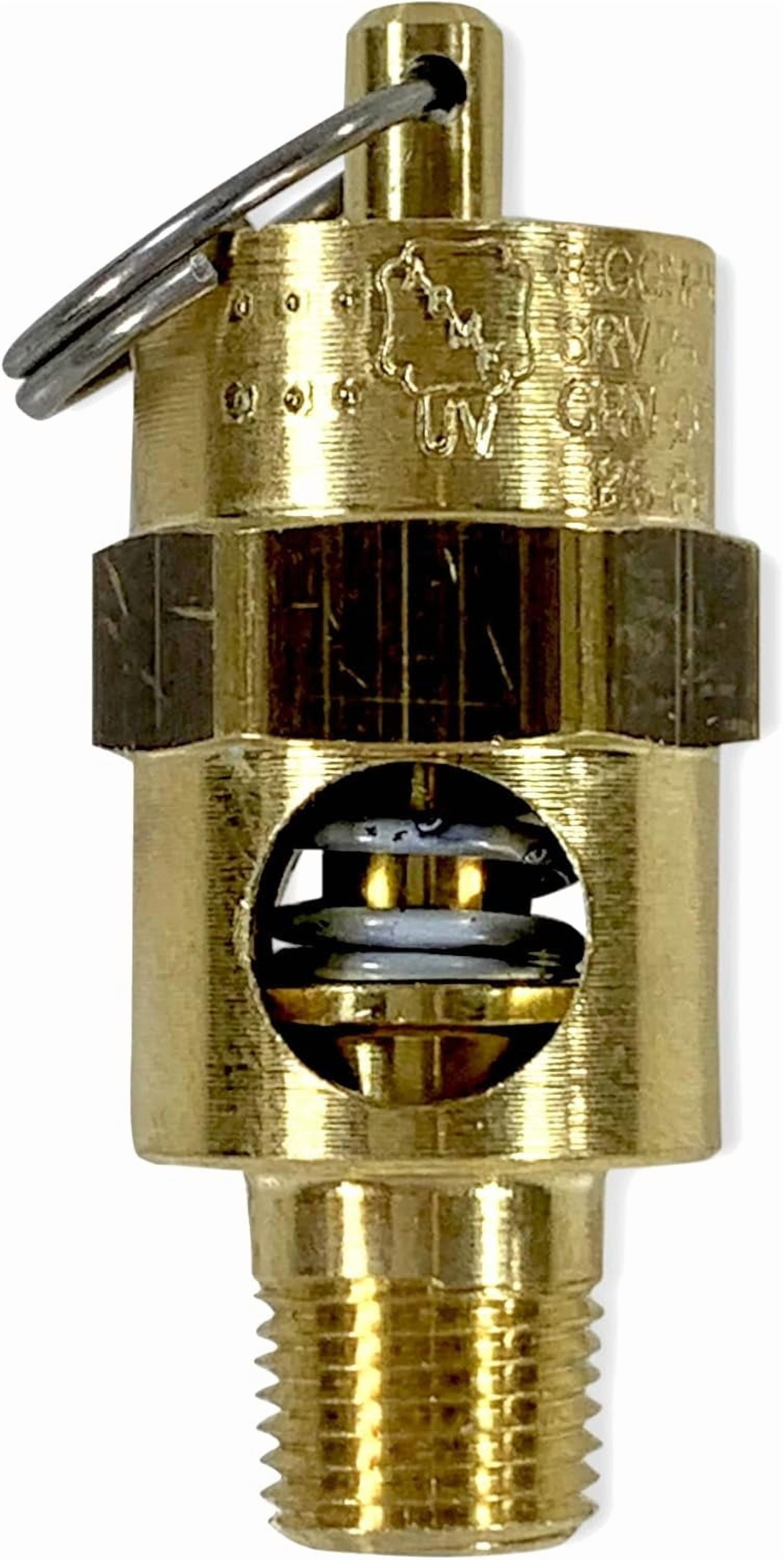 Brass 1/8 Inch NPT Industrial Soft Seat Safety Pressure Relief Valve ...