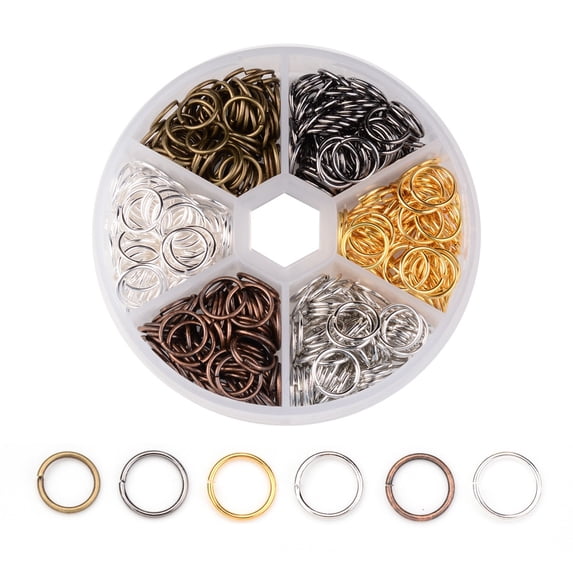 Brass 1 box 1 box Open Jump Rings Brass Jump Rings Mixed color 18 Gauge ...