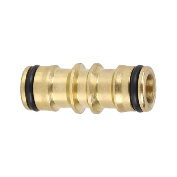 Brass 2-Way Garden Hose Connector Coupler Joiner Male Tap Watering Pipe ...