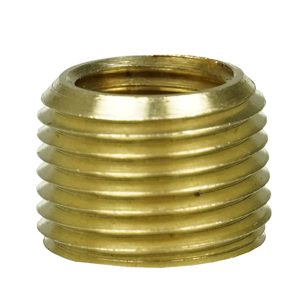 Brass 3/8" Male NPT Outer x 1/4" Female NPT Inner Solid Brass Bushing ...