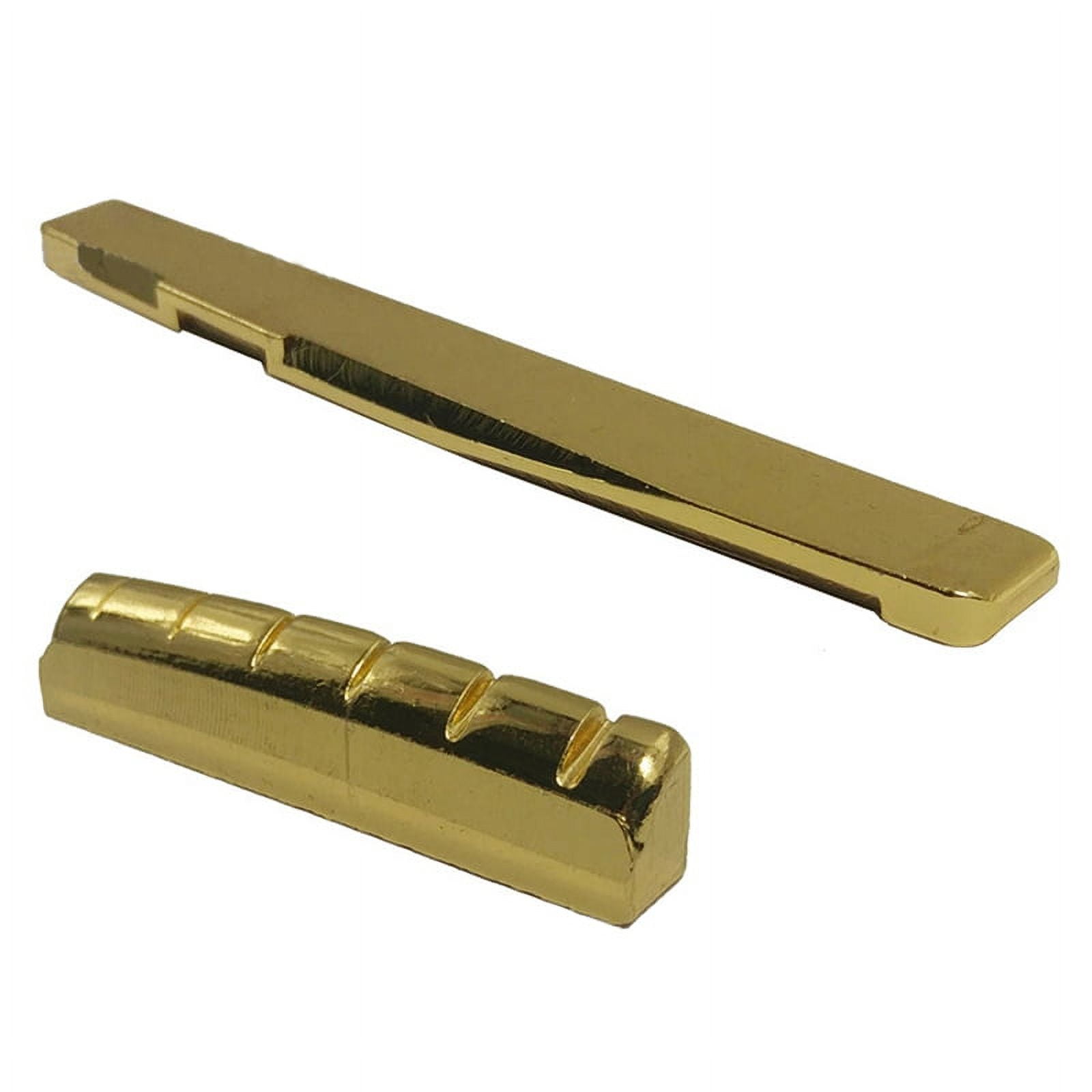Brass 6 String Acoustic Guitar Bridge Nut and Saddle - Walmart.com
