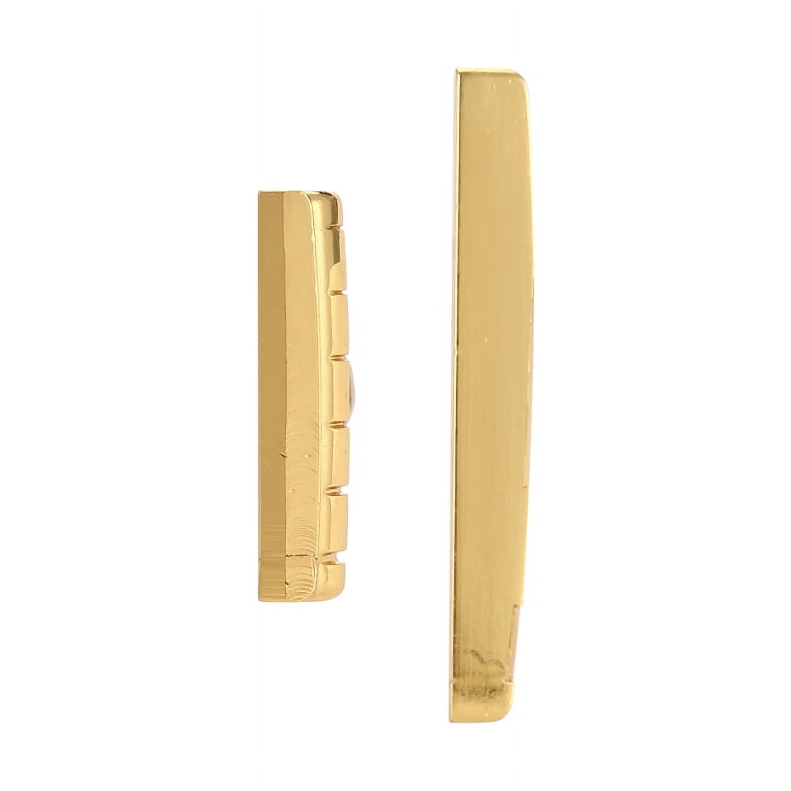 Brass 6 String Acoustic Guitar Bridge Nut and Saddle - Walmart.com