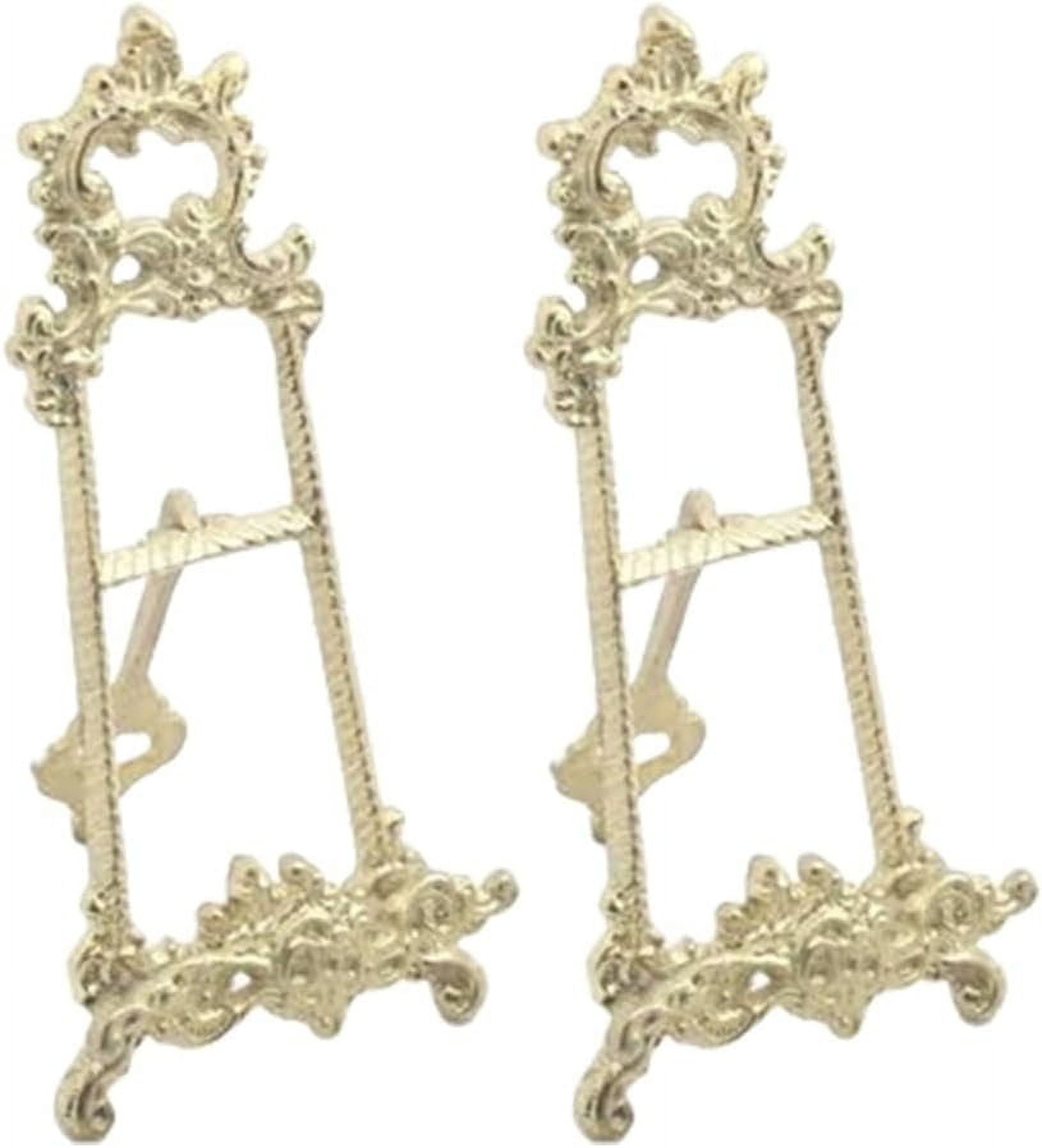 Brass 9" H Victorian Easel - Set of 2. Saucer Holder, Photo Stand ...