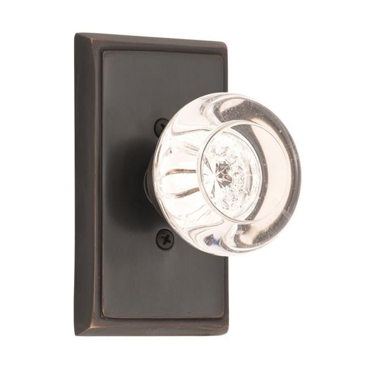 Brass Accents D07-K537D-EMP-613VB Quaker Backplate & Empire Knob Double ...