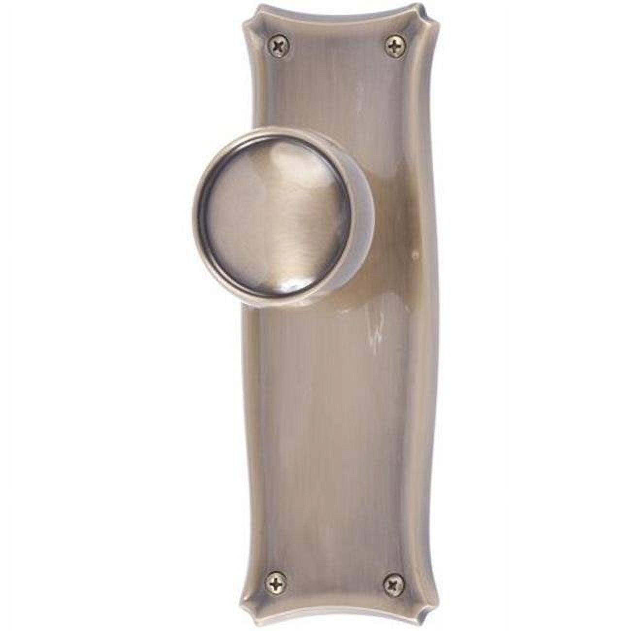 Brass Accents Manhattan 7.69 in. Dummy Door Knob Set with Passage 2.38 ...