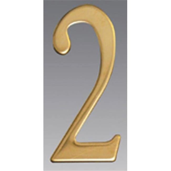 Brass Address Numbers Size - 2 Number - 2-Brass - Walmart.com