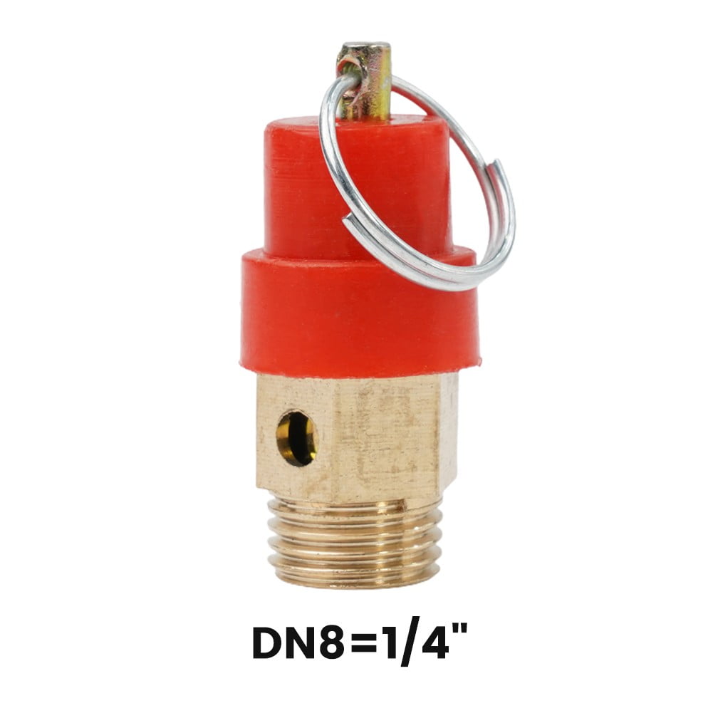 Brass Air Compressor Safety Relief Valve 120PSI - 1/4 1/8 BSP Pressure Release Regulator for 8kg ...