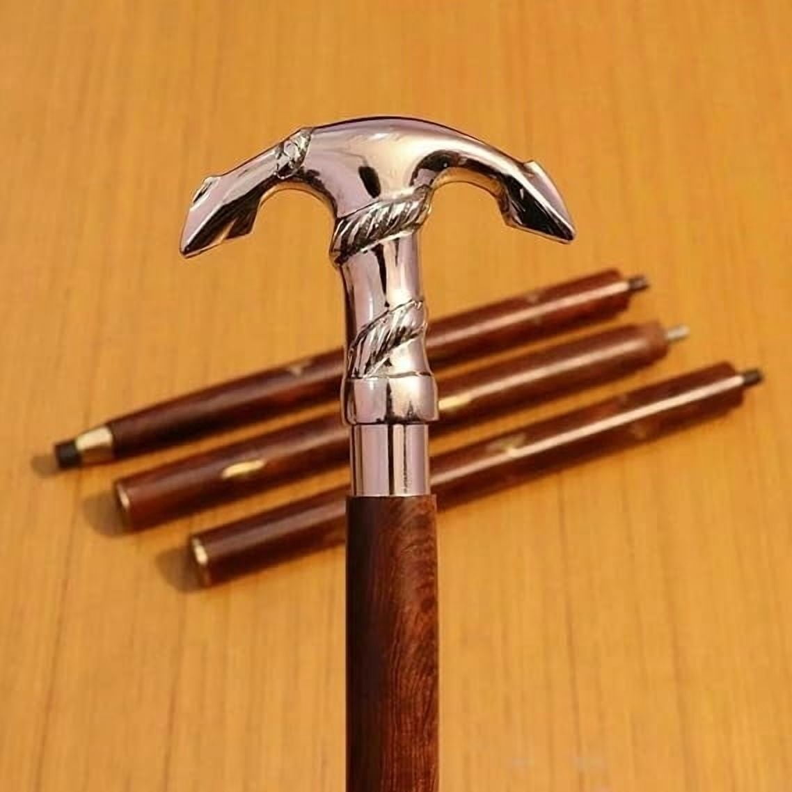 Anchor Handle Wooden Walking Cane – 37" Polish Rosewood, Ergonomic Grip ...