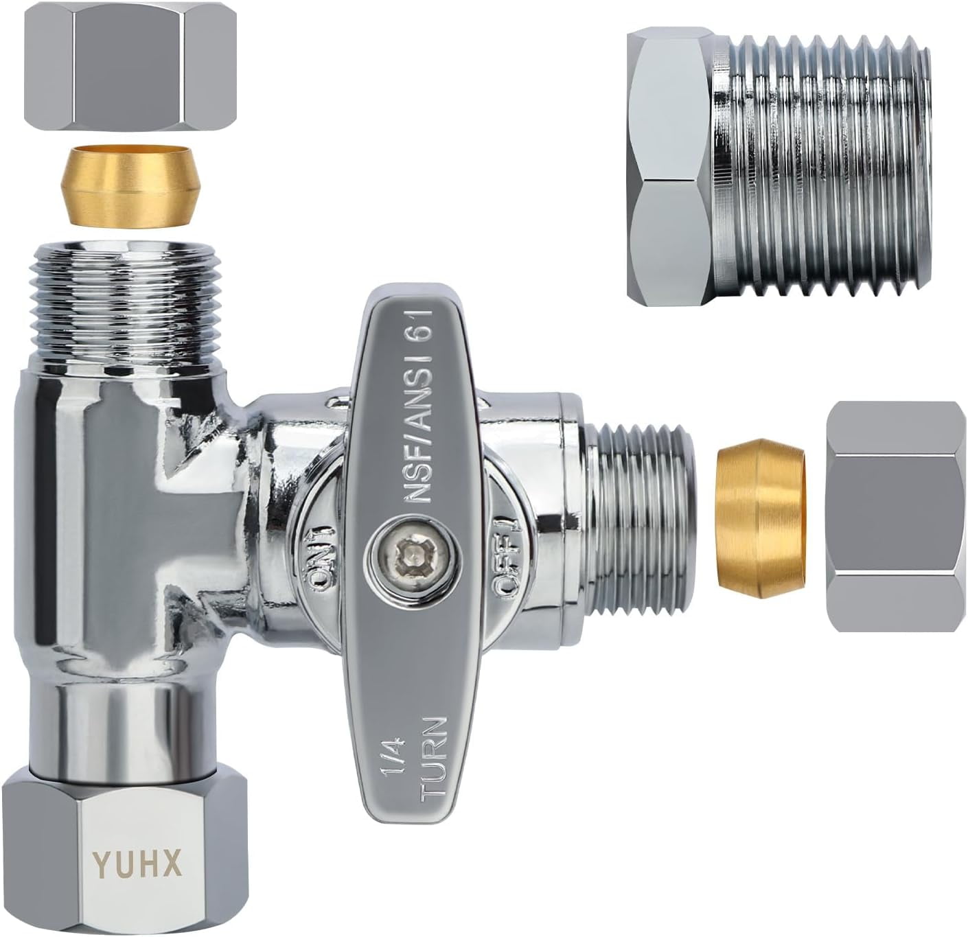 Brass Angle Stop Add-A-Tee Valve or TOTO Washlet Bidet and Handheld ...