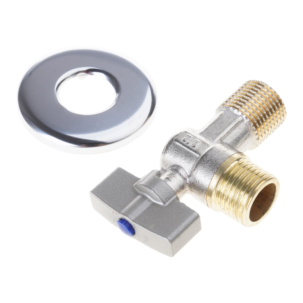 Brass Angles Valves 1/2" Input Output Stable Water Stop Valves Hot/Cold ...