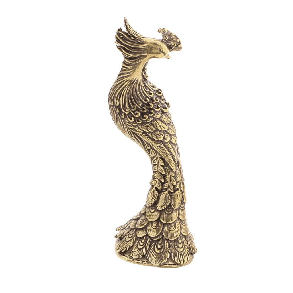Brass Animal Statues Peacocks Figurine Sculptures Ornament for ...