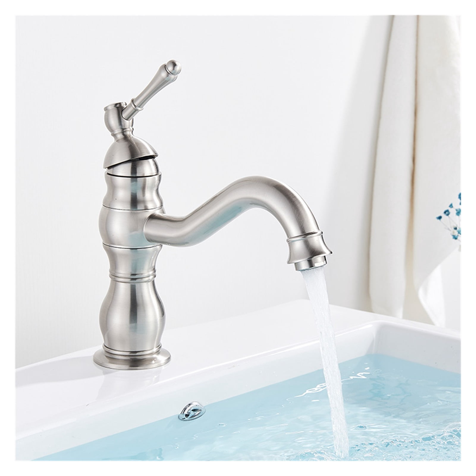 Brass Antique Brass Taps Bathroom Faucet Basin Faucet Cold Water Column ...