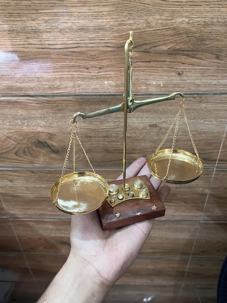 Brass Antique Style Weighing Scales,Gold and Diamond,Brass Weight ...