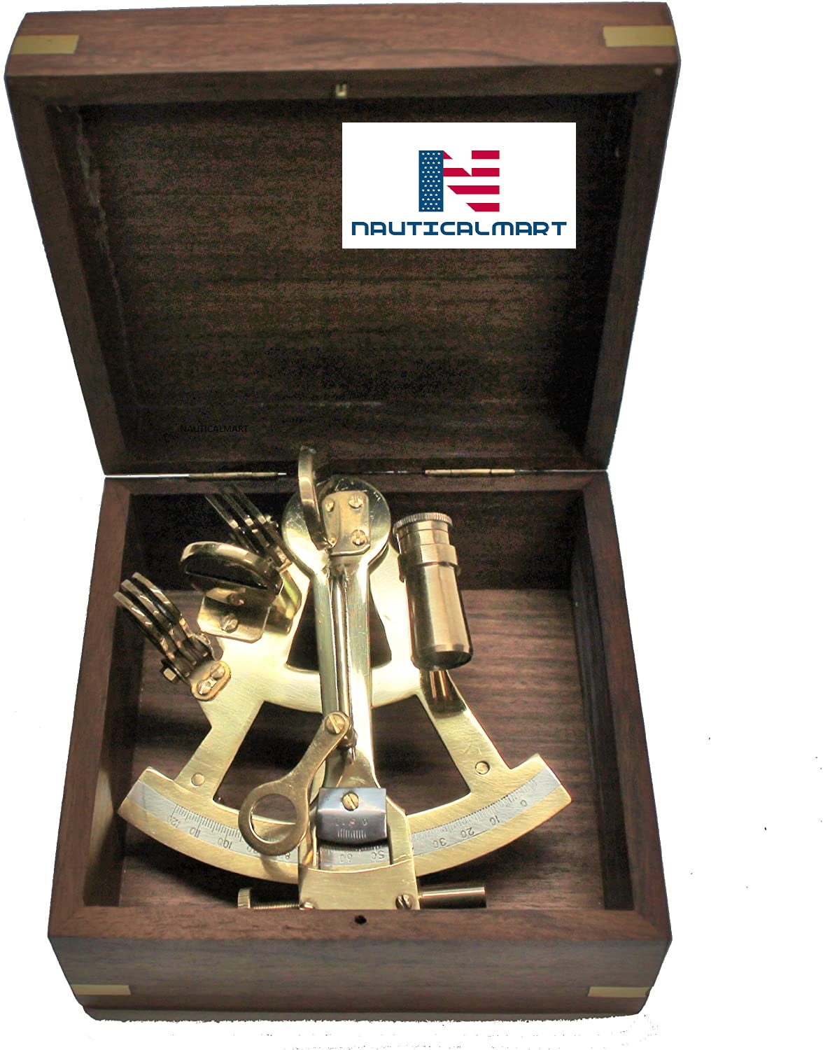 Brass Astrolabe Sextant 5 W/ Wooden Box - Nautical Collection by ...