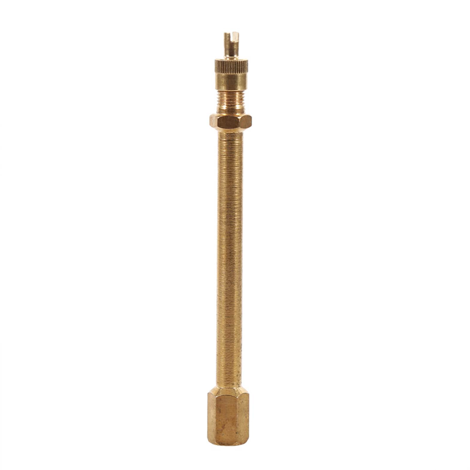 Brass Auto Tire Valve Stem Extension Pole Caps Extender Straight Bore ...