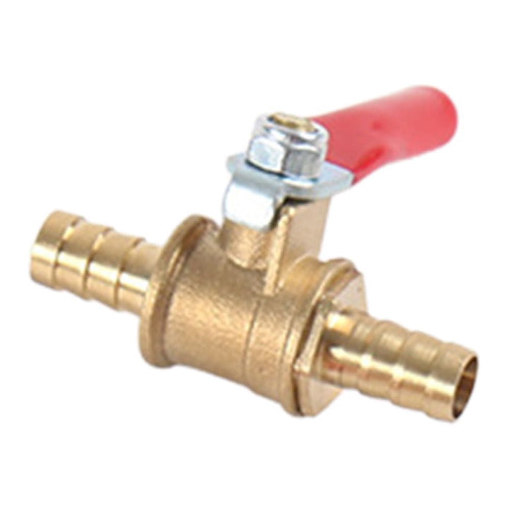 Brass Ball Valve 6mm 8mm 10mm 12mm Hose Barb Water/Air Gas Line Shut ...