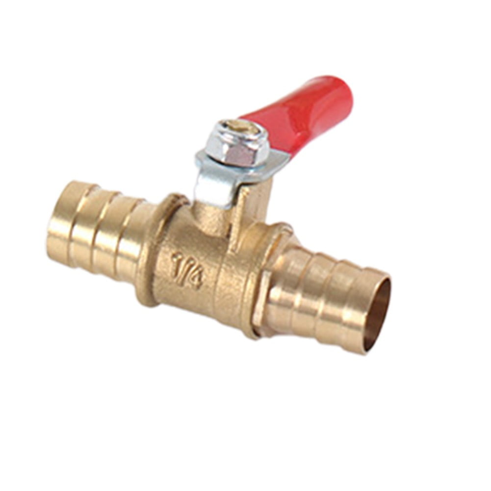 Brass Ball Valve 6mm 8mm 10mm 12mm Hose Barb Water/Air Gas Line Shut ...