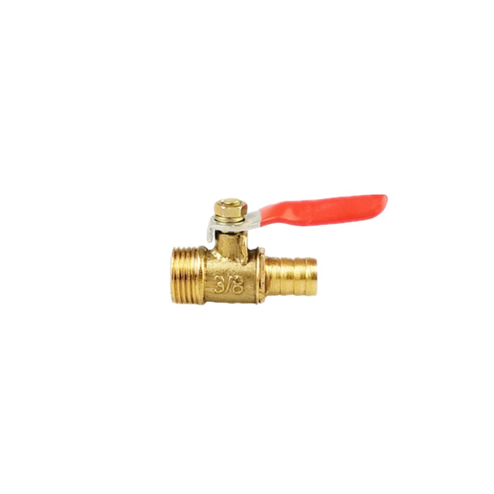 Brass Ball Valve with Red Handle, Pagoda Style for Water & Natural Gas ...