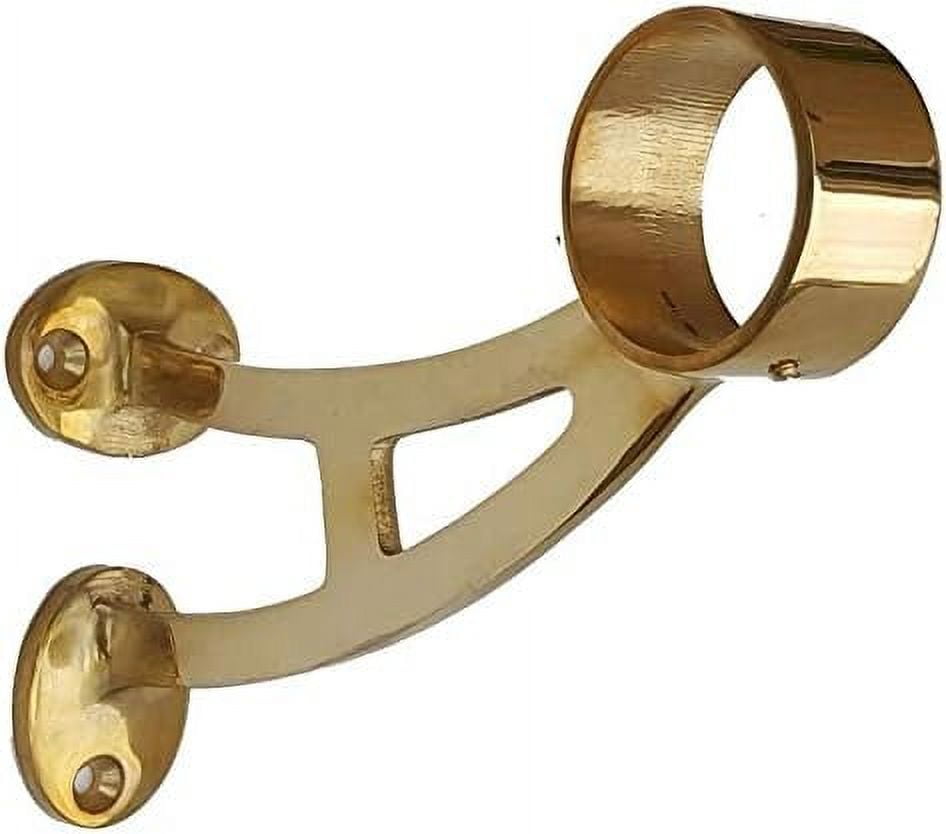 Brass Bar Mount Bracket- 2" OD Bar Foot Rail Bracket- Bar Rail Support ...
