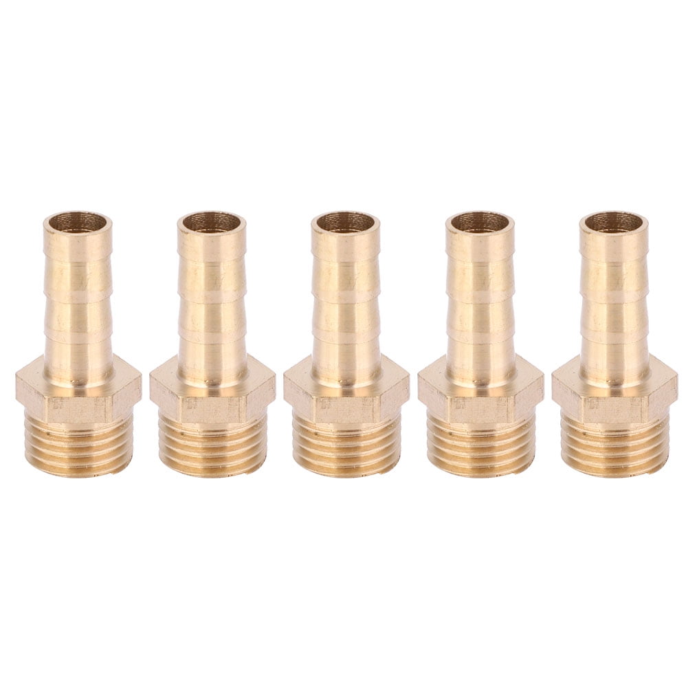 Brass Barb Connector 1/4 Male Thread to 8mm Hose, Gas Pipe Fitting ...