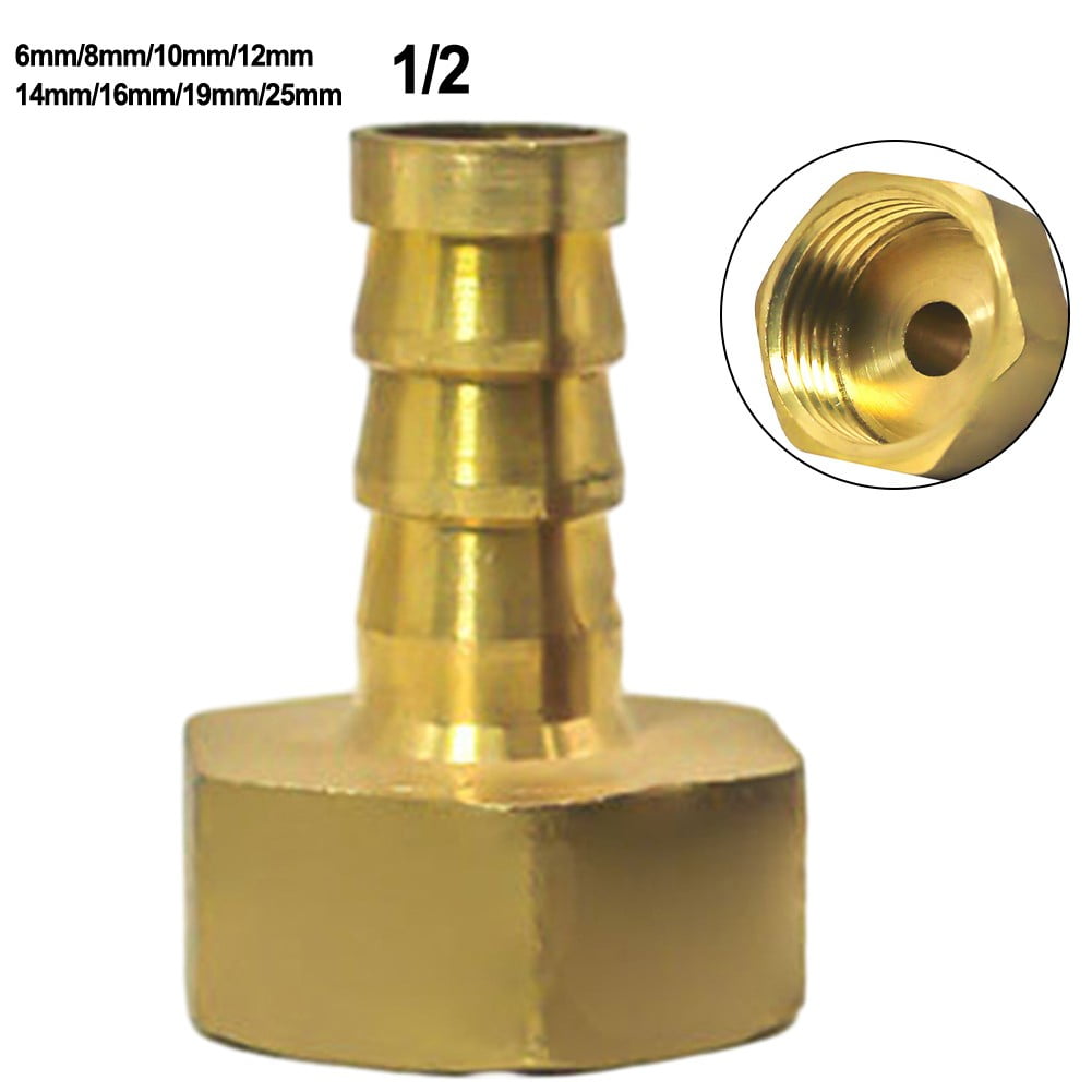 Brass Barb Female Thread Connector Tail Pipe Hose Fitting 1/2in Rain ...