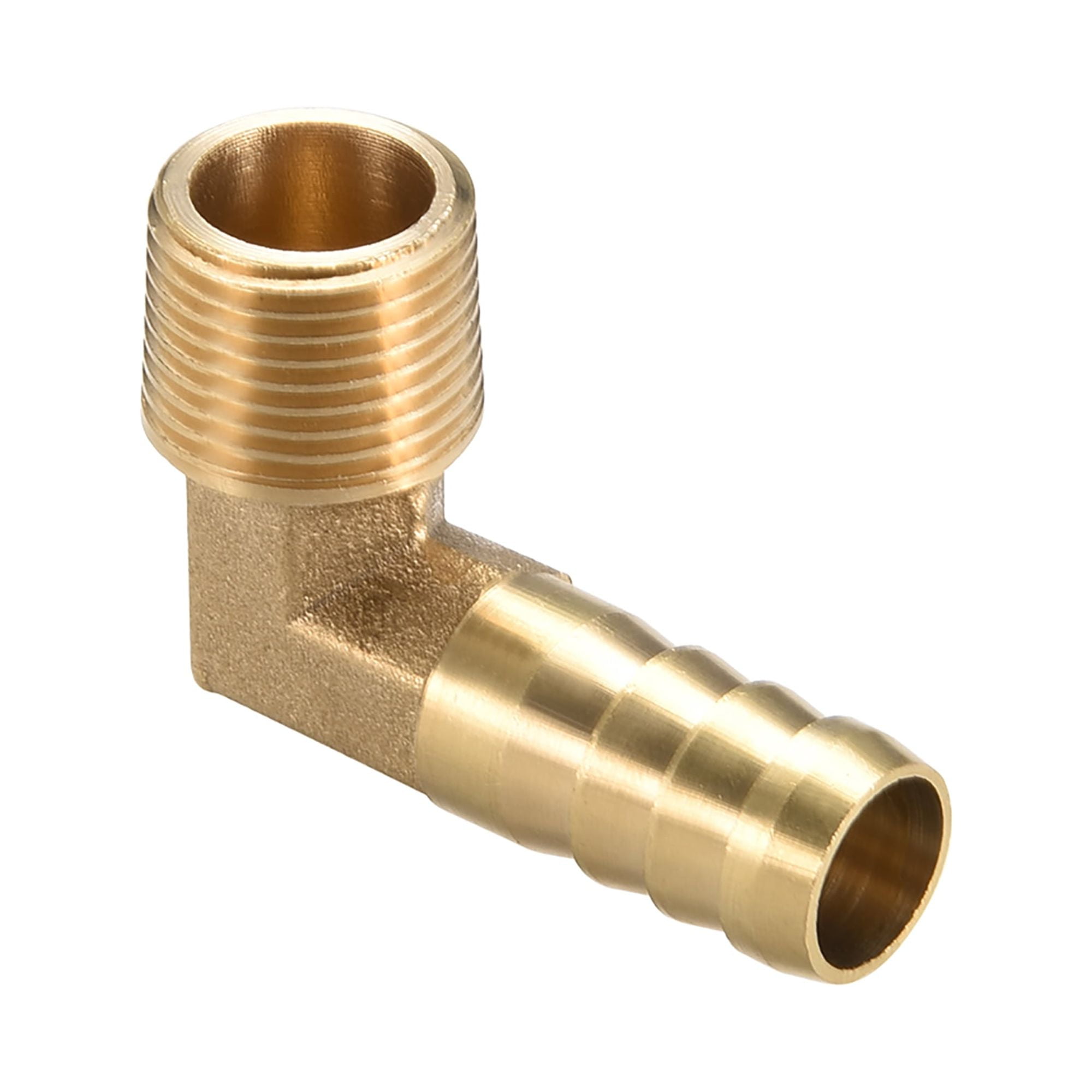 Brass Barb Hose Fitting 90 Degree Elbow 12mm Barbed x 3/8 PT Male Pipe - Walmart.com