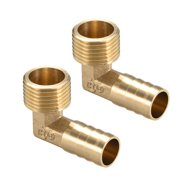 Uxcell Hose Barb Fitting 19.7mm Barbed G1/2 Male Thread, 2 Pack Pipe Connector, Grey - Walmart.com