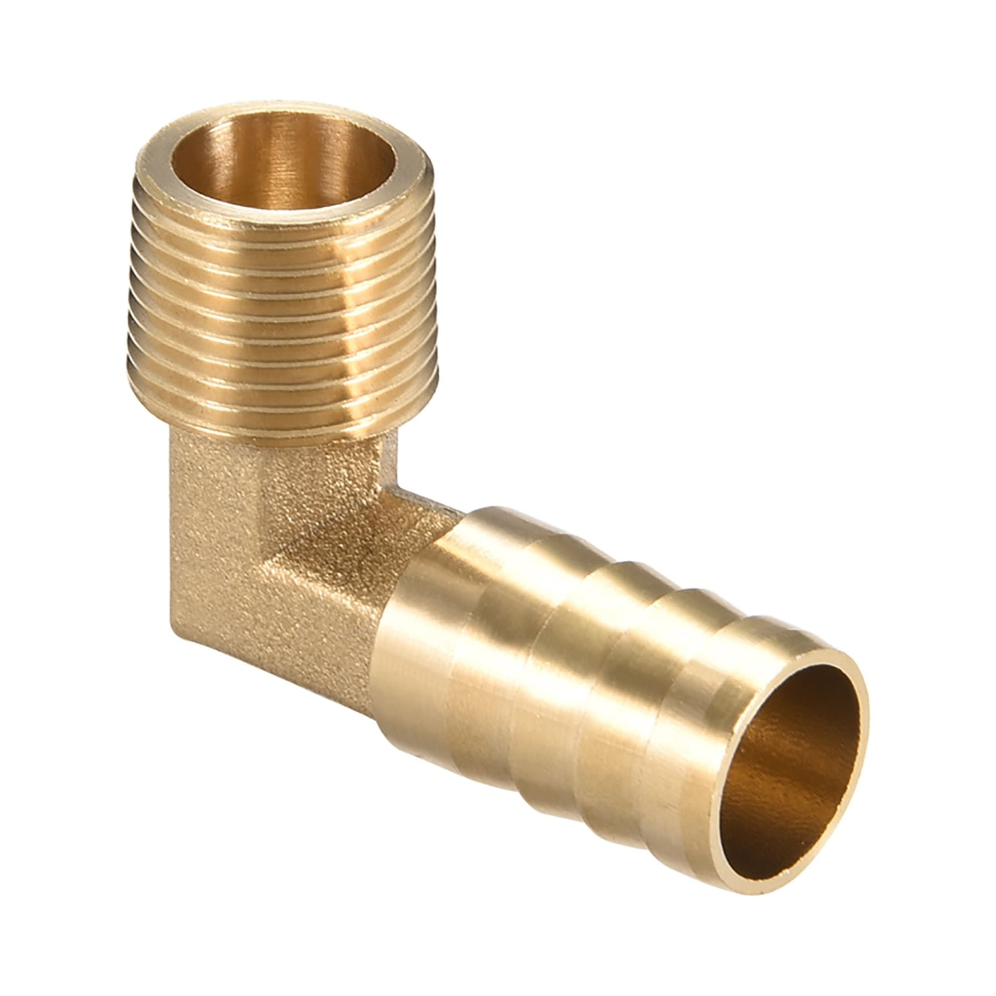 Brass Barb Hose Fitting 90 Degree Elbow 14mm Barbed x 3/8 PT Male Pipe - Walmart.com