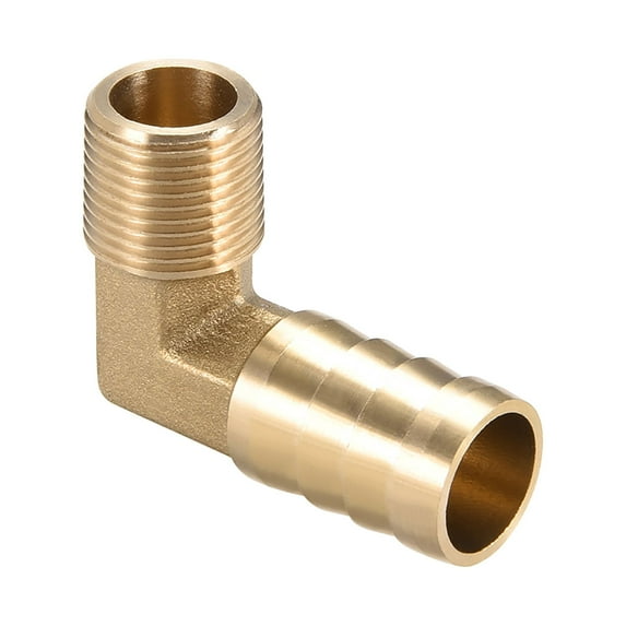 Brass Barb Hose Fitting 90 Degree Elbow 16mm Barbed x 3/8 G Male Pipe - Walmart.com