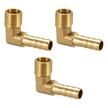 Brass Barb Hose Fitting 90 Degree Elbow 16mm Barbed x 1/2 G Male Pipe - Walmart.com