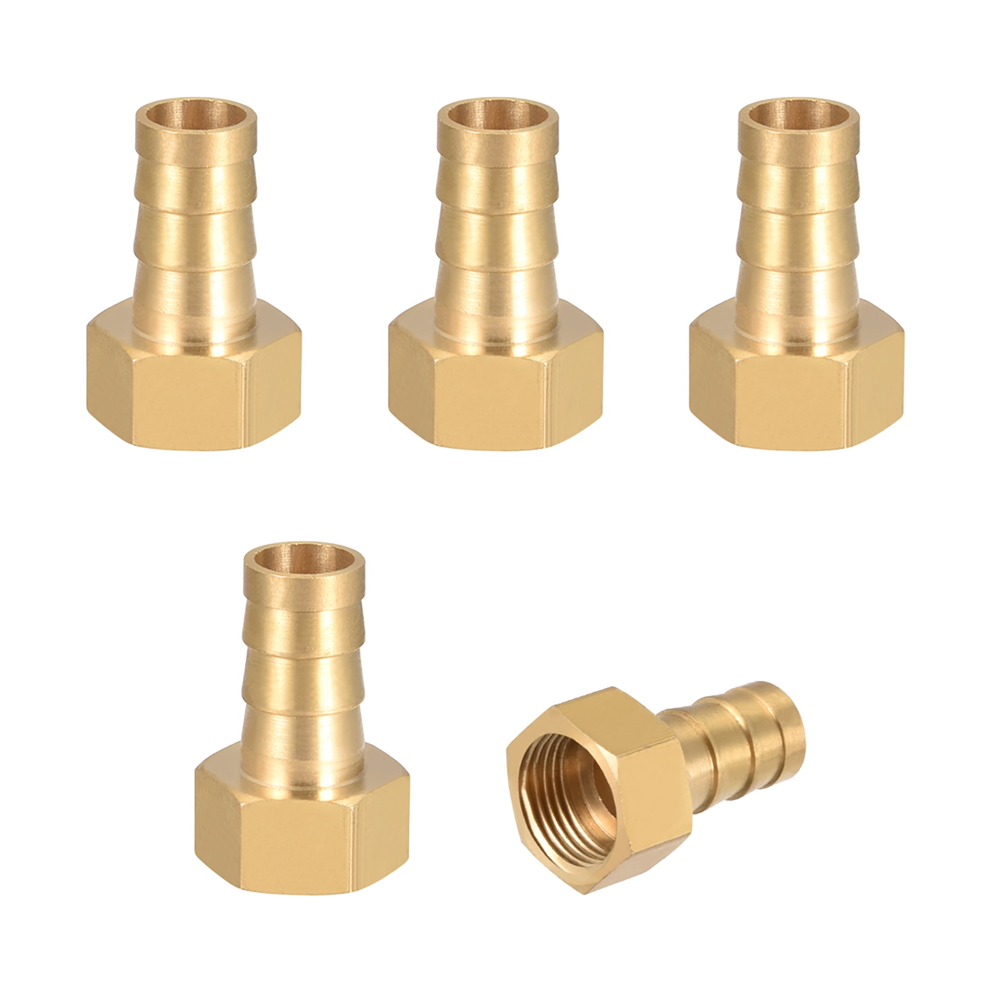 Brass Barb Hose Fitting Connector Adapter 12mm Barbedx3/8G Female Pipe ...