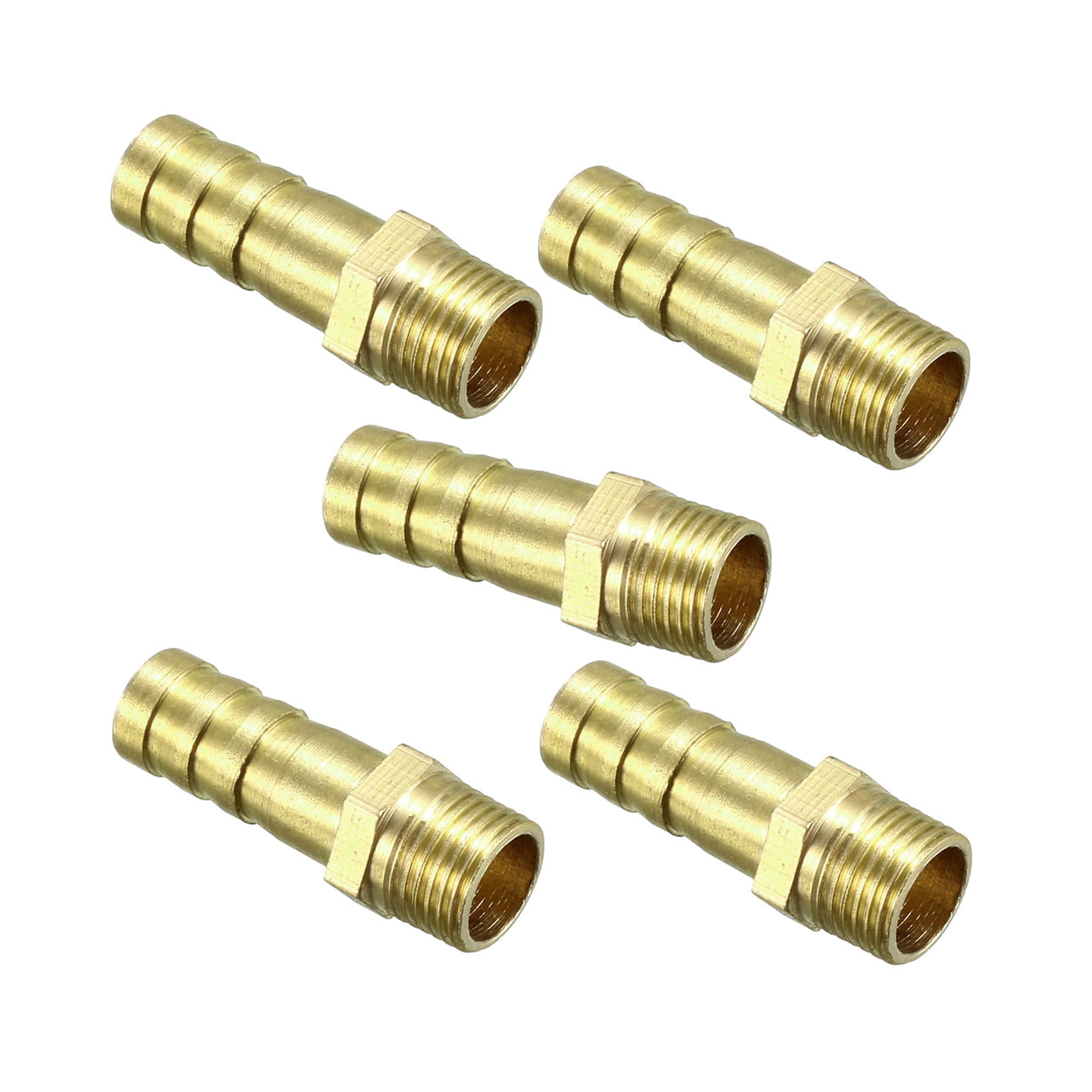 Brass Barb Hose Fitting Connector Adapter 8mm Barb x 1/8 PT Male Pipe ...