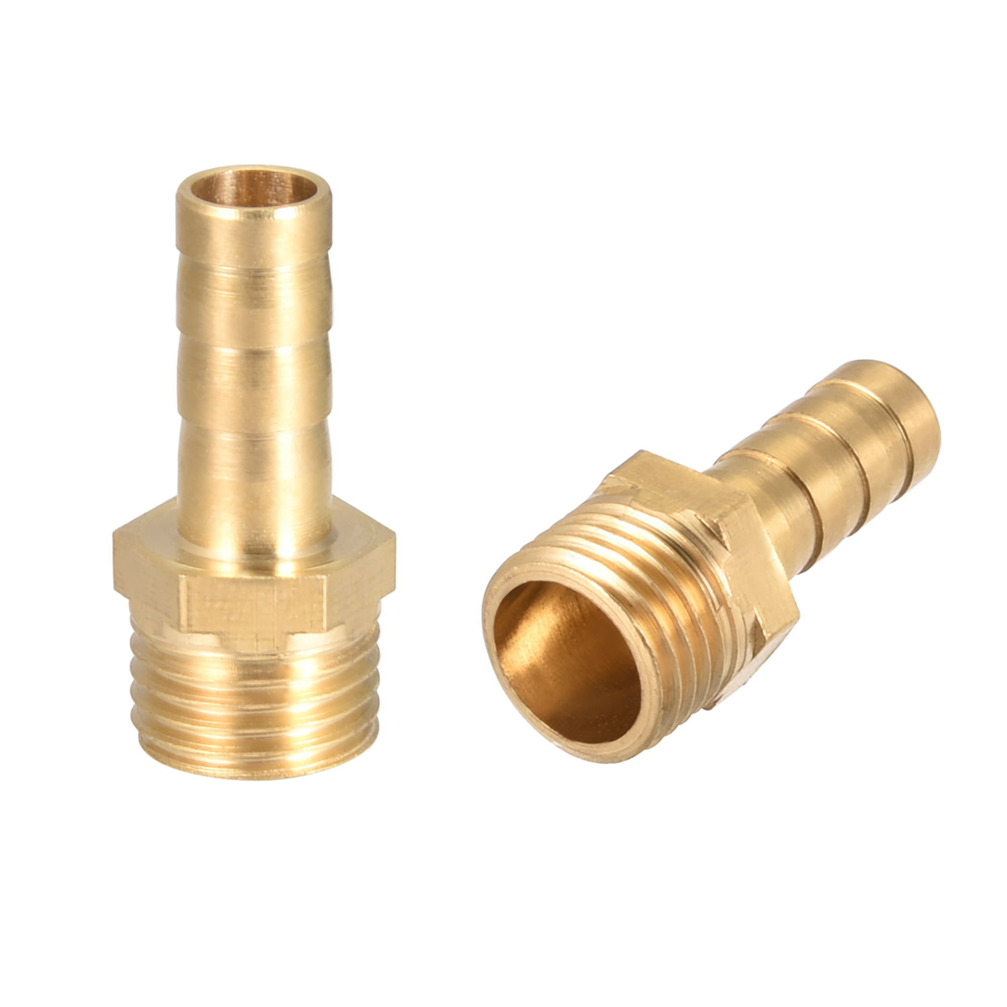Brass Barb Hose Fitting Connector Adapter 8mm Barbed x1/4" G Male Pipe ...