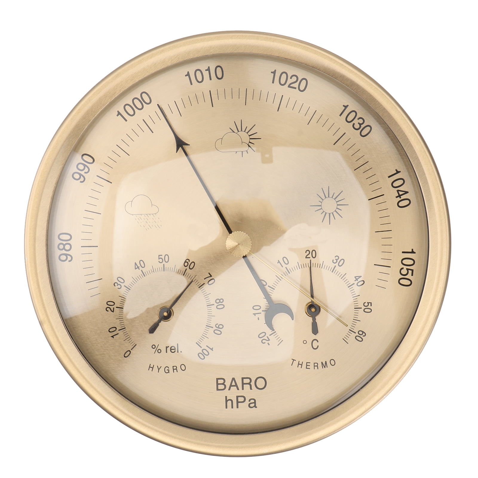 Brass Barometer with Hygrometer & 3-in-1 Dial Weather Station - Walmart.com