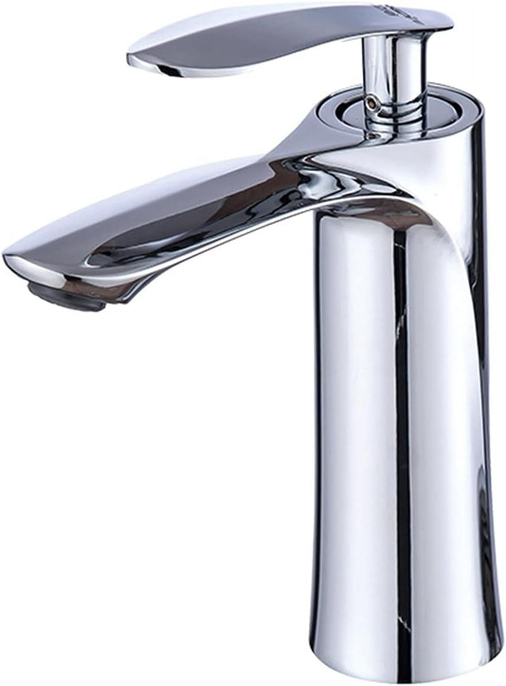 Brass Basin Single Handle Single Hole Bathroom Sink Washbasin Hot and ...