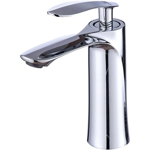 Brass Basin Single Handle Single Hole Bathroom Sink Washbasin Hot and ...