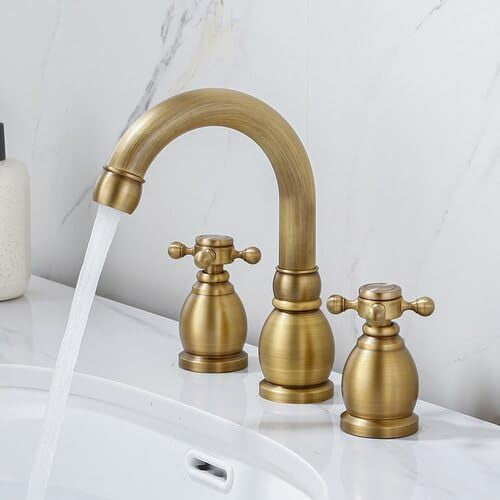 Brass Bathroom Faucet Set Dual Holder Three-Hole Wash Basin Faucet ...