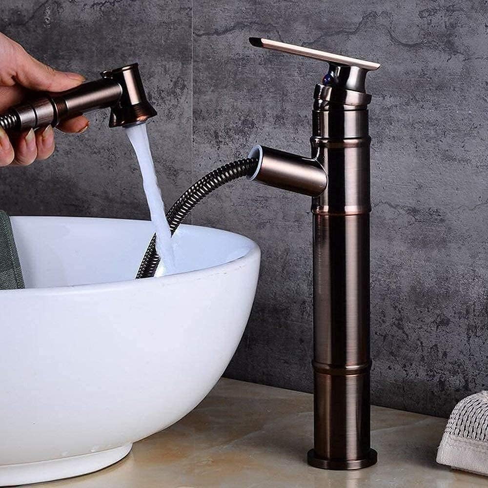 Brass Bathroom Tap Retro Extensible with Removable Hand Sheet Faucet ...