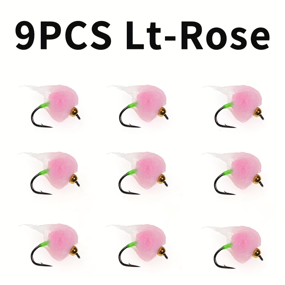 Brass Bead Head Glo Bug Flies Designed for Salmon Fishing, Effective ...